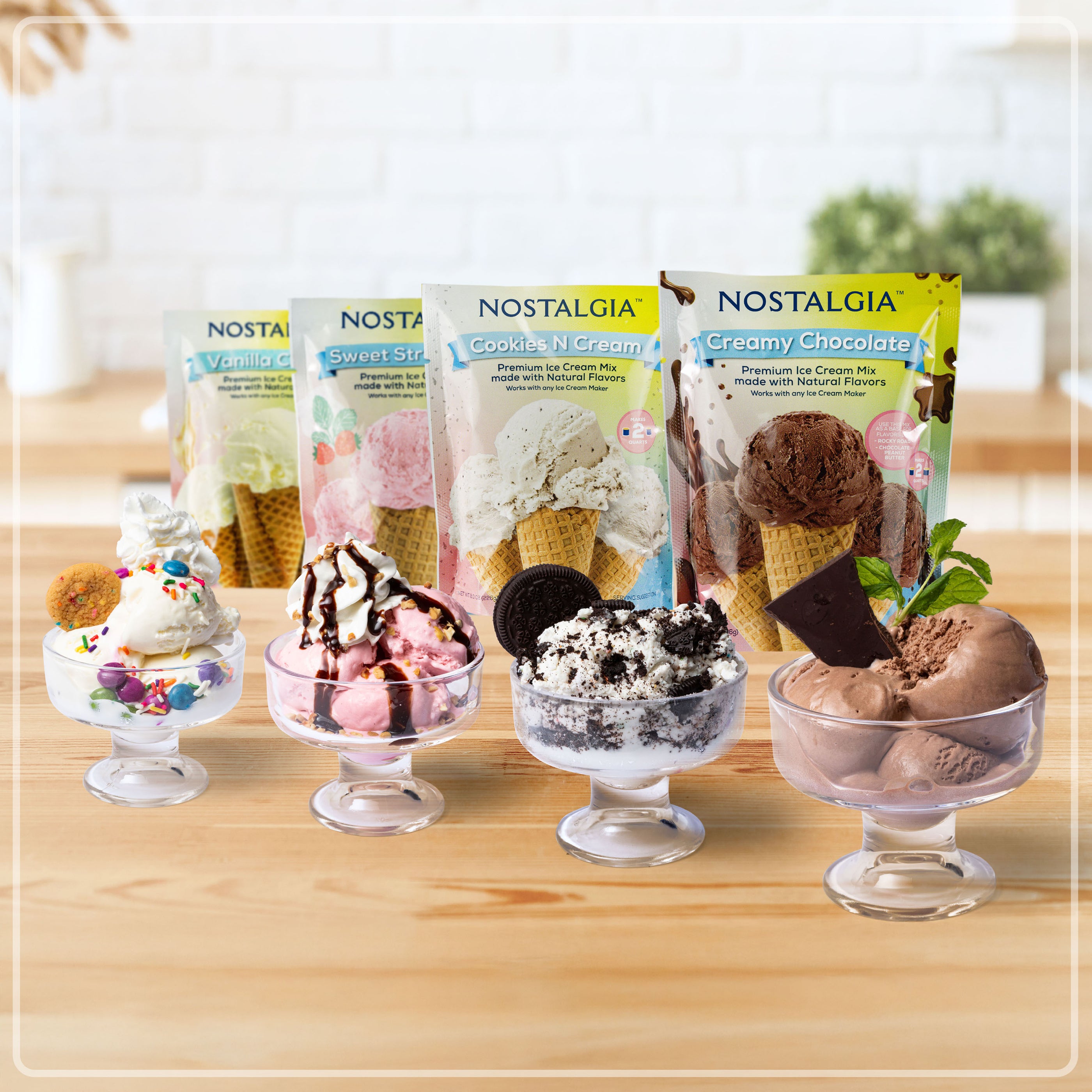 2-Quart Homemade Ice Cream Starter Mix (8-Pack) — Nostalgia Products