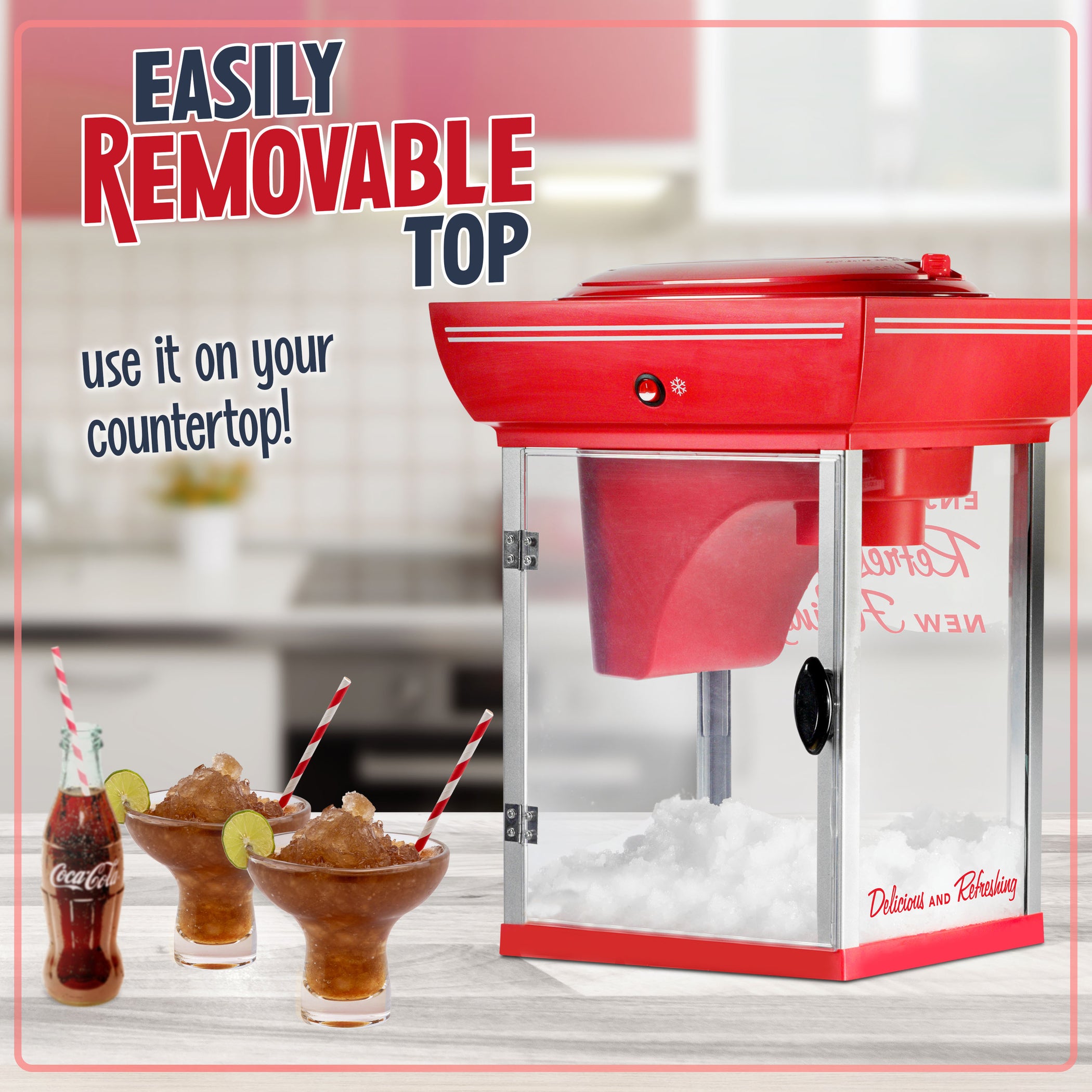 Coca-Cola 48-Inch Snow Cone Cart — Nostalgia Products