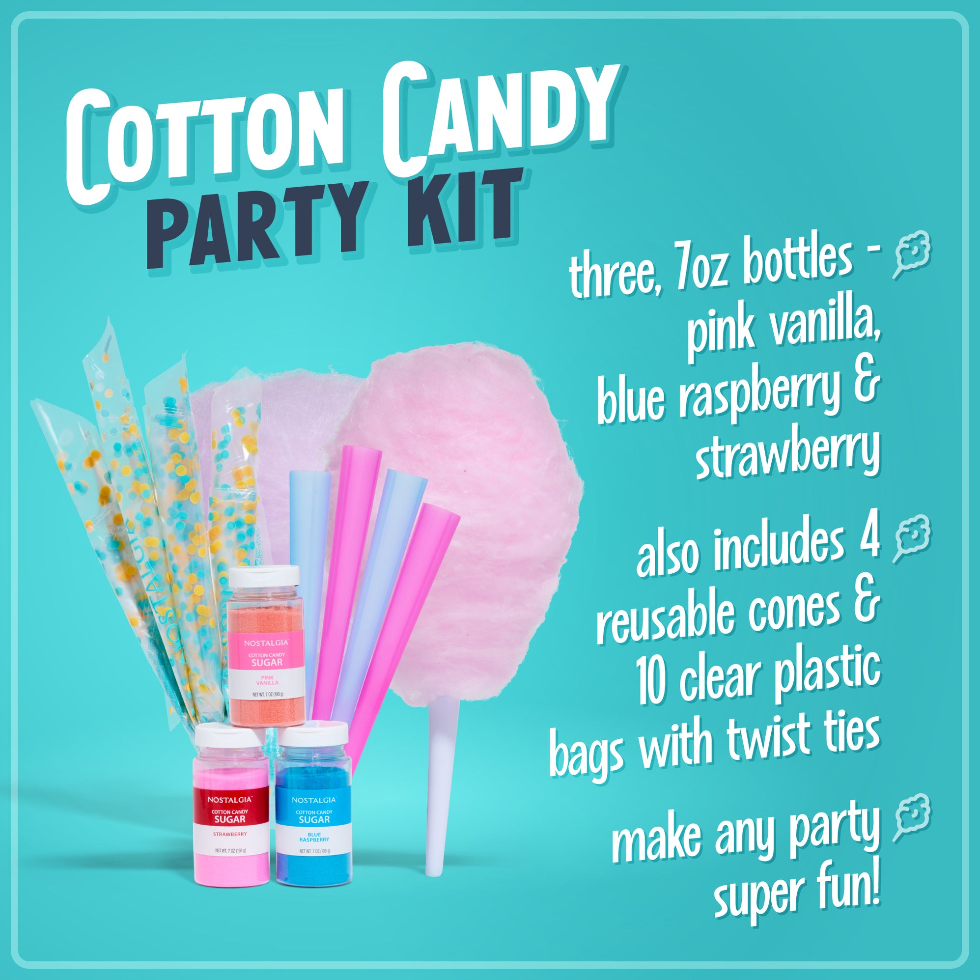 Cotton Candy Party Kit — Nostalgia Products