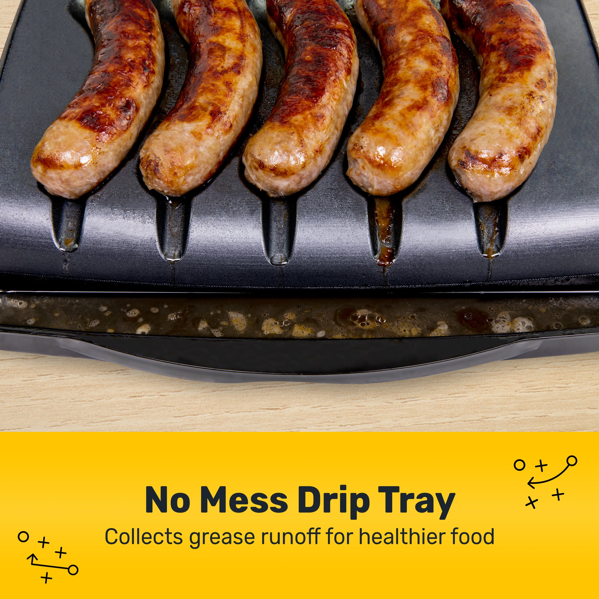Brats Sausage Drip Tray Nostalgia 5-Link Sausage Grill - Electric Brat ...