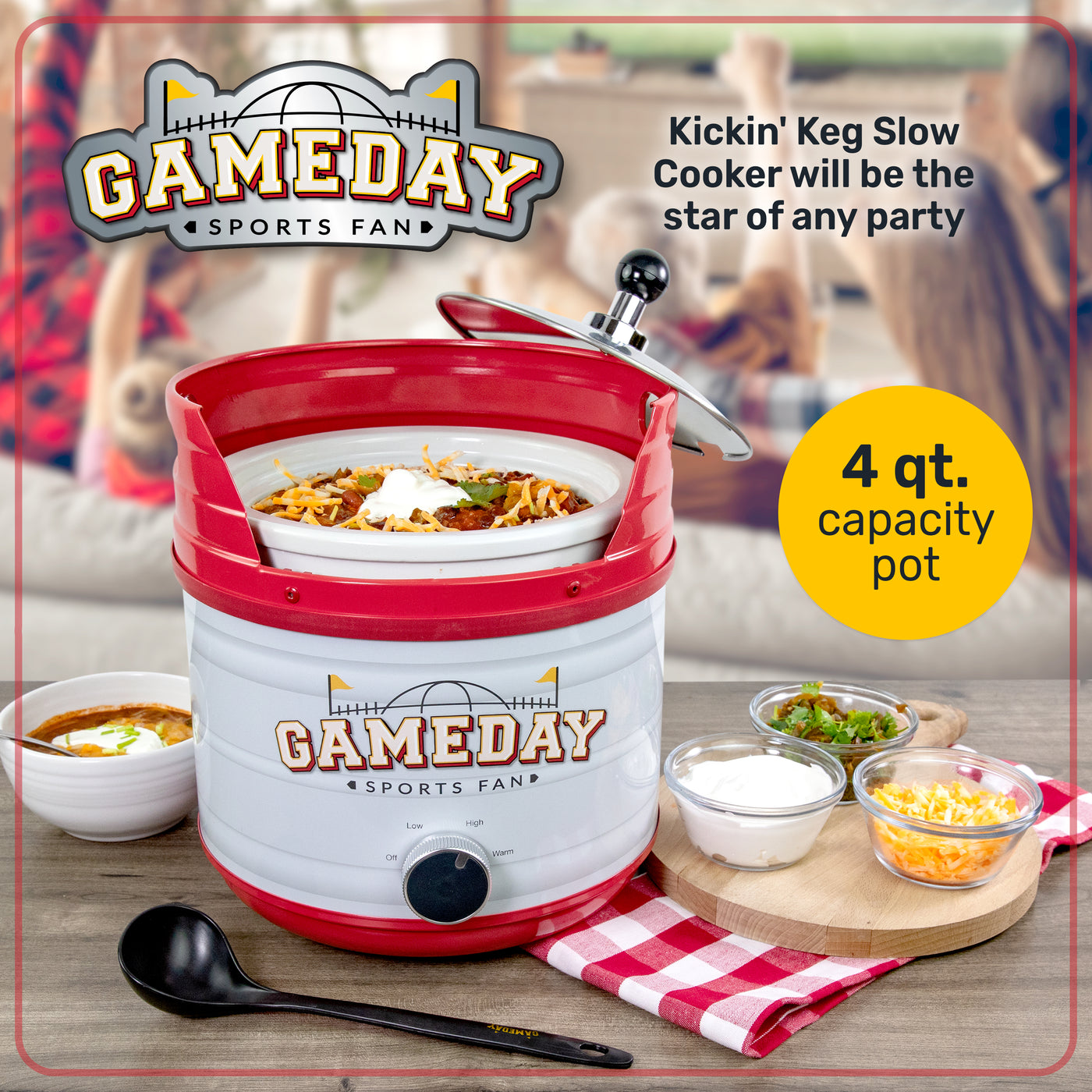 Game Day Kickin’ Keg Cooker — Nostalgia Products