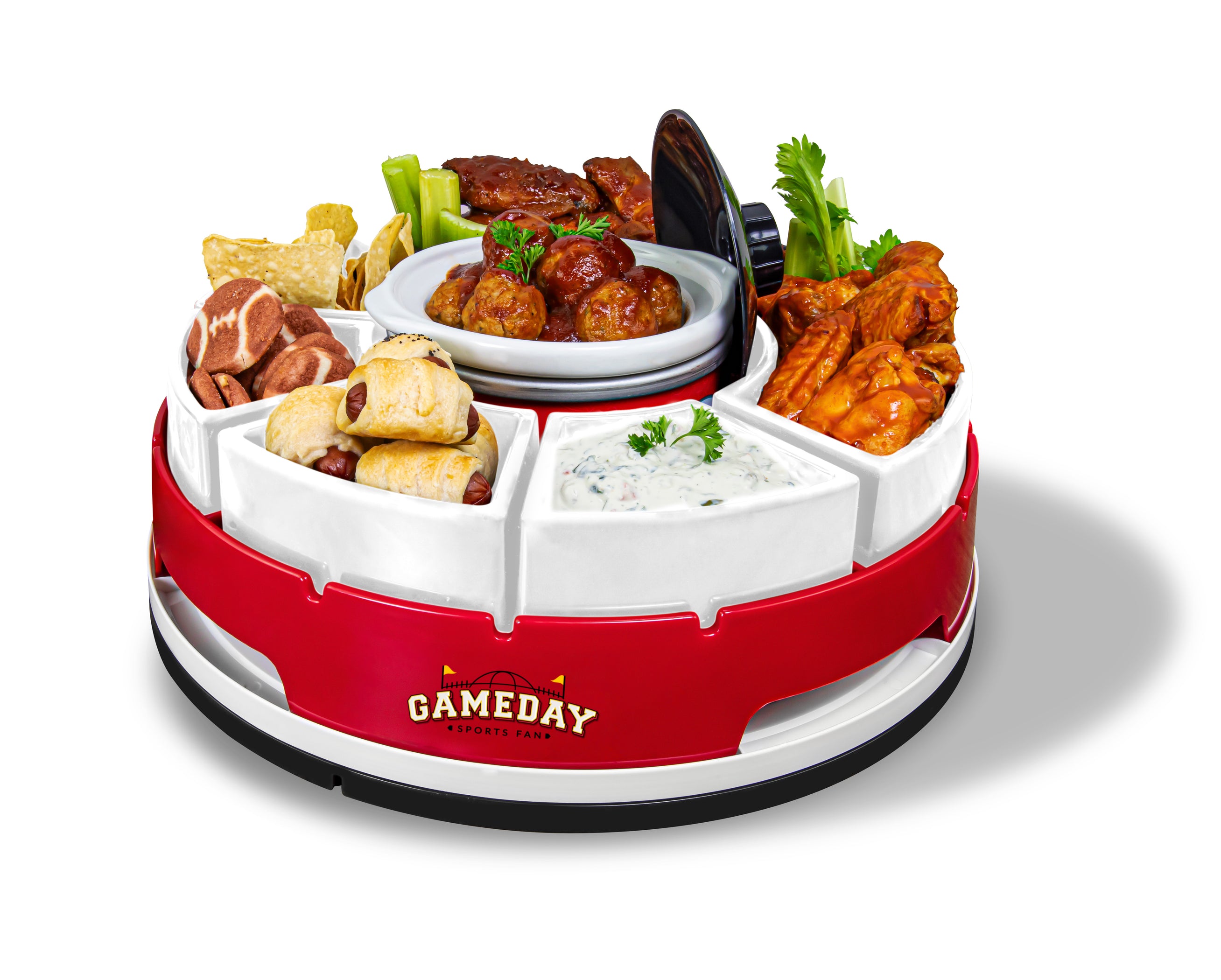 Game Day Lazy Susan Appetizer Server — Nostalgia Products