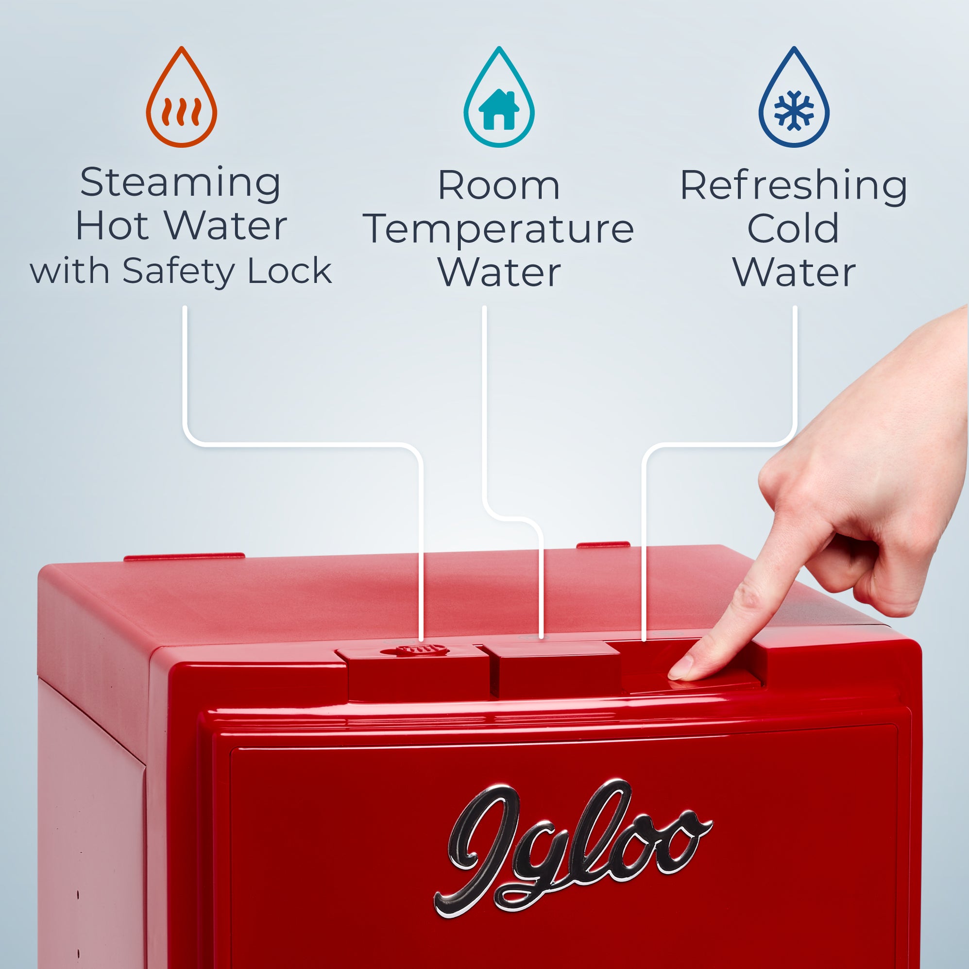 Igloo Retro Water Cooler, Retro Red — Nostalgia Products
