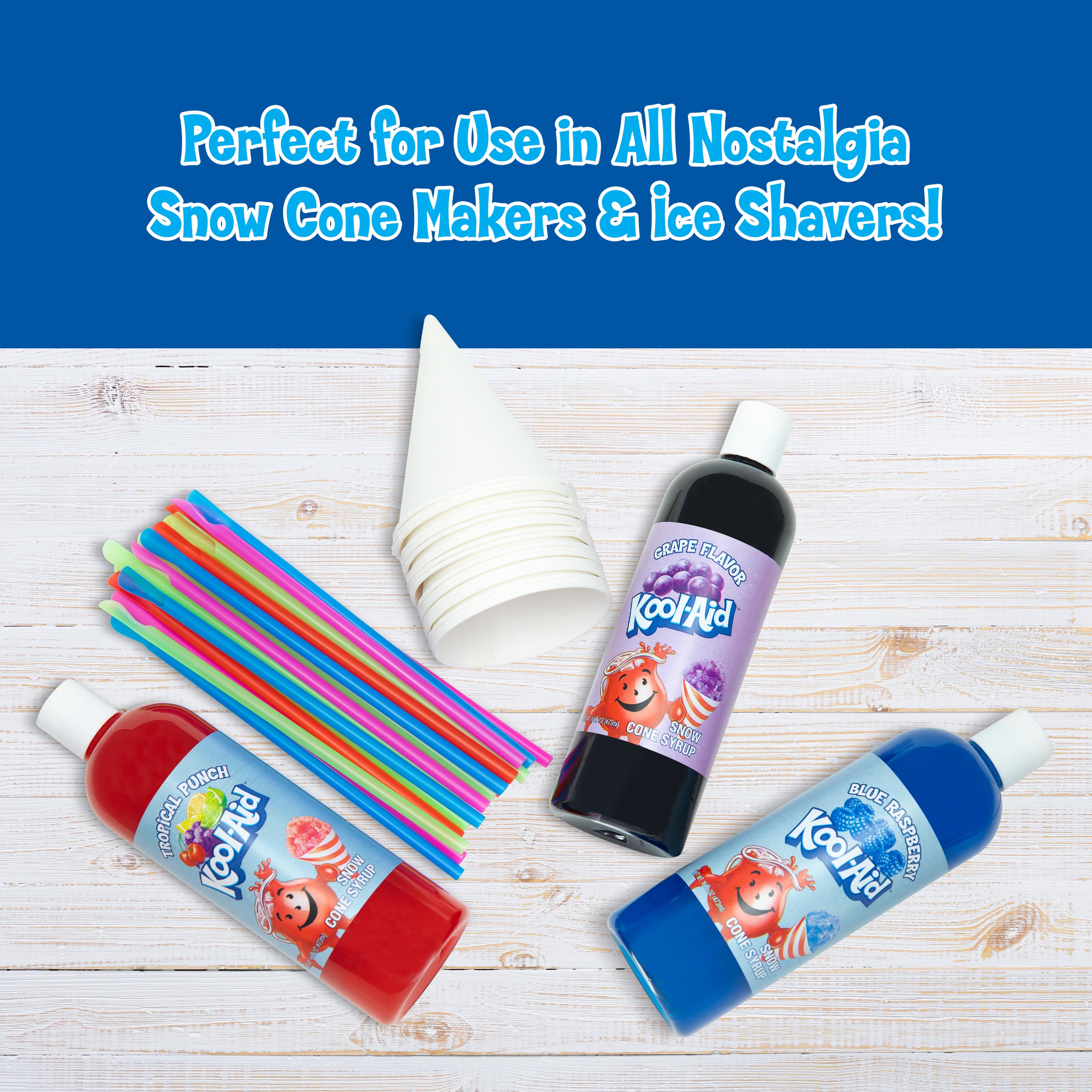 Kool-Aid Snow Cone Syrup Party Kit — Nostalgia Products