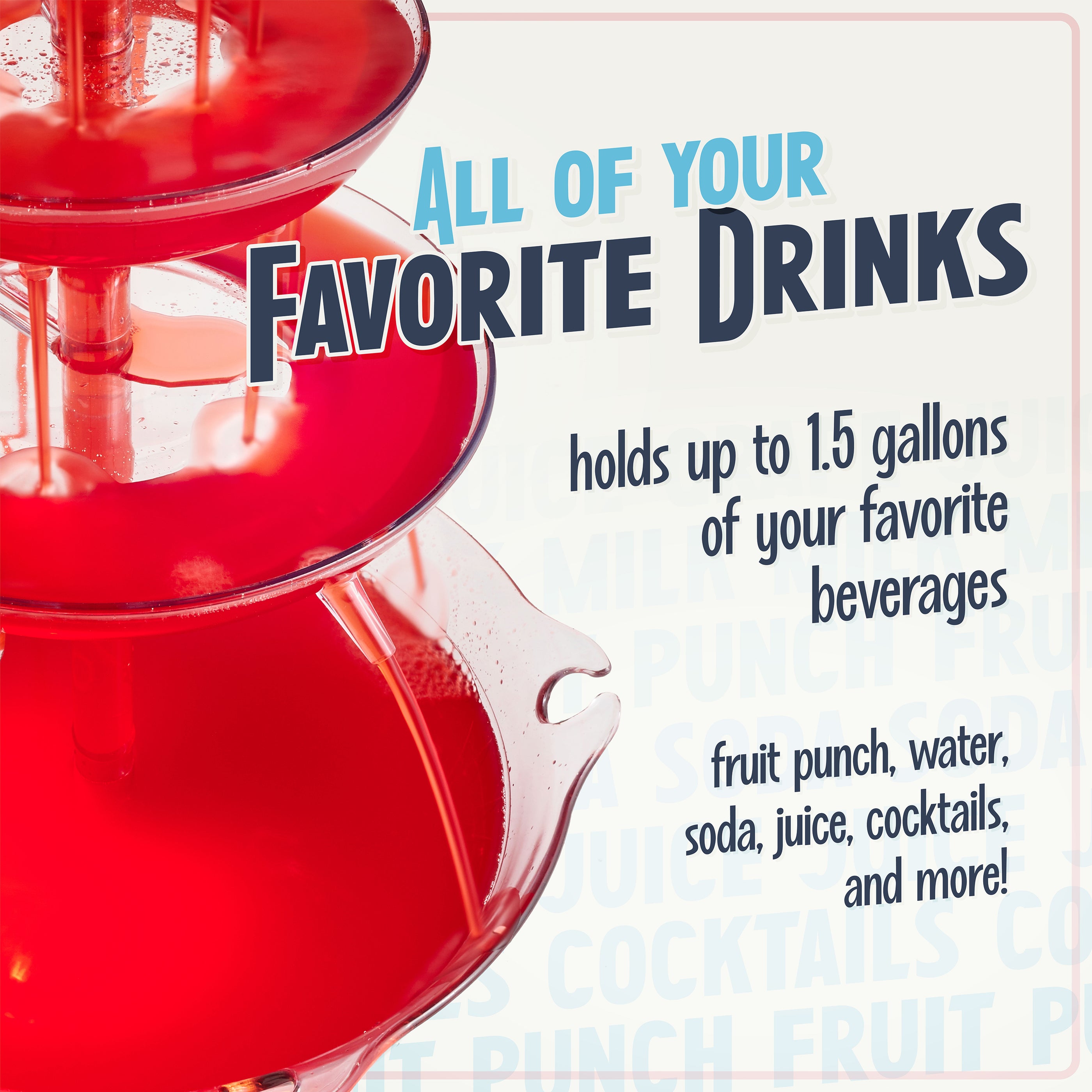 3-Tier Lighted Party Fountain — Nostalgia Products