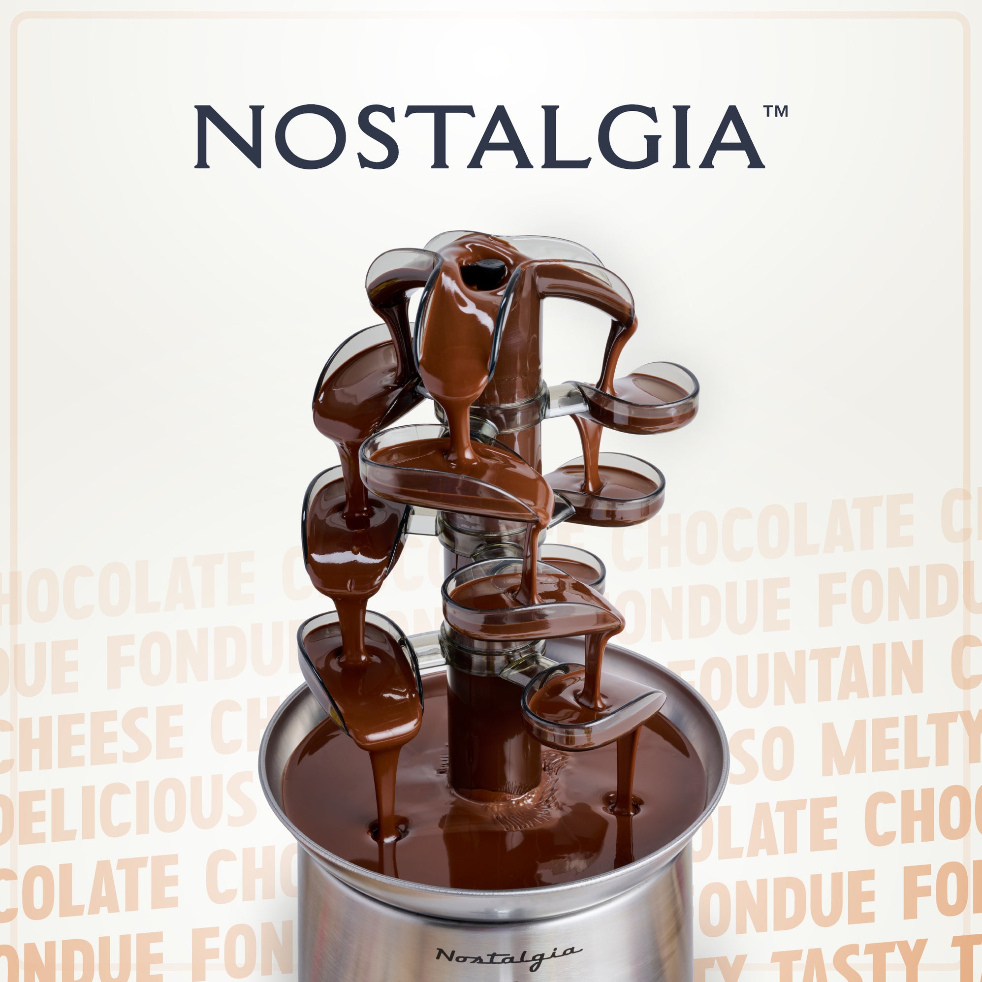 2-Pound Stainless Steel Cascading Fondue Fountain — Nostalgia Products