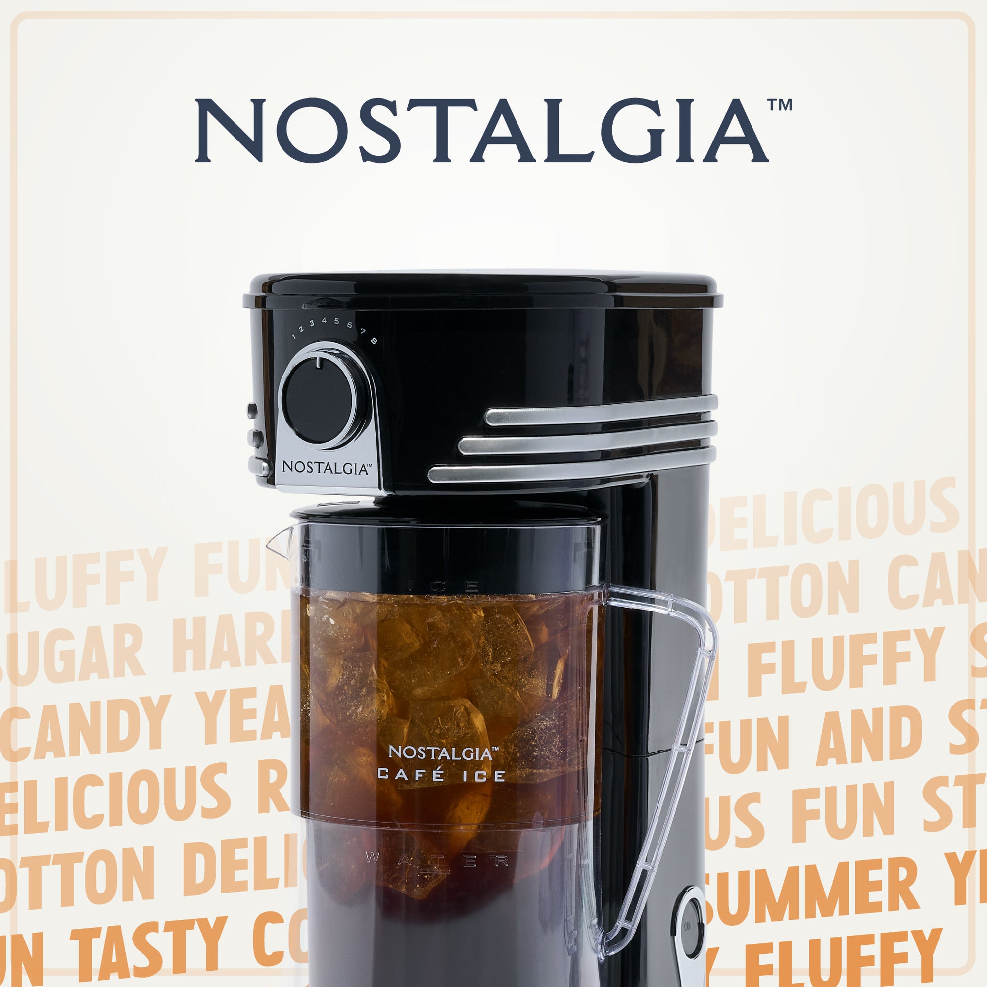 Café' Ice 3-Quart Iced Coffee and Tea Brewing System, Black — Nostalgia ...