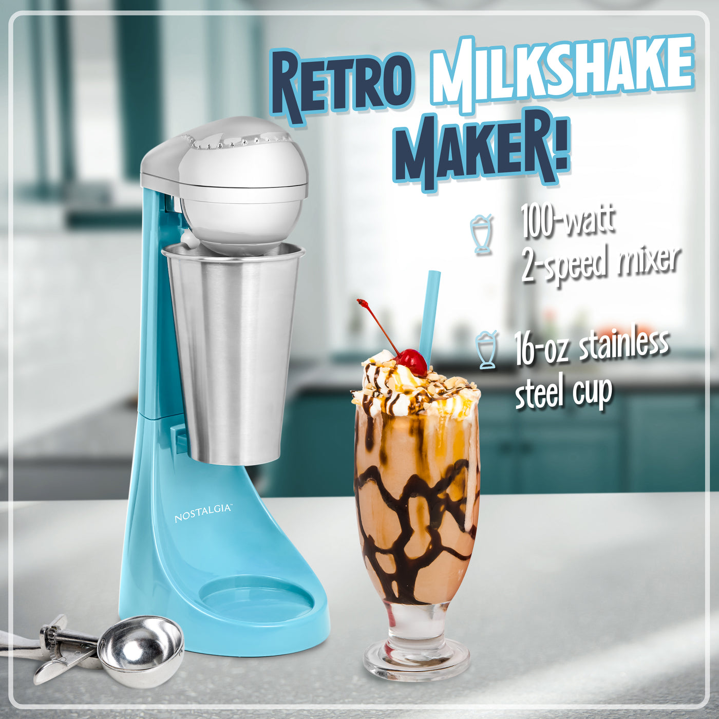 2-Speed Milkshake Maker and Drink Mixer | Nostalgia — Nostalgia Products