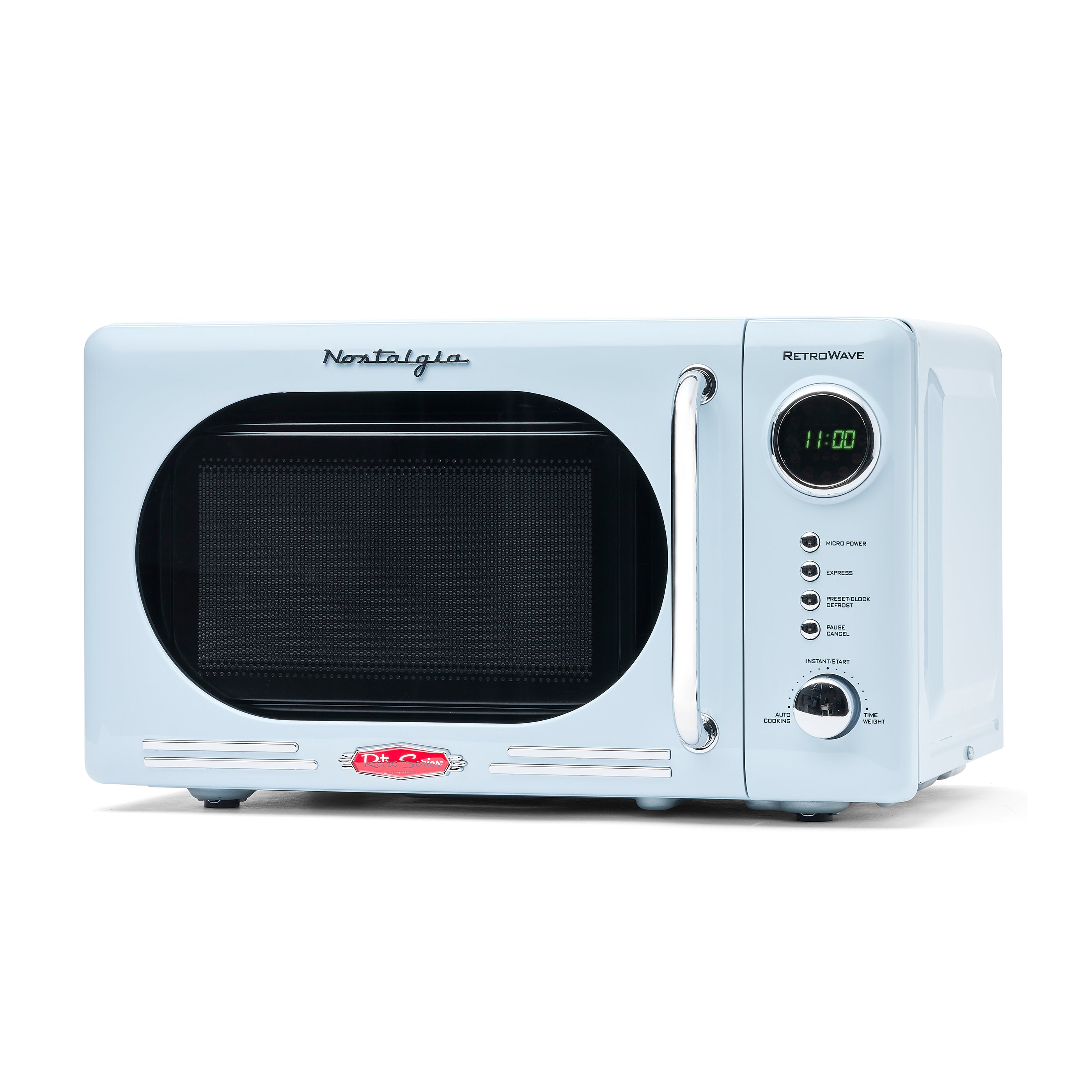 Nostalgia Retro 0.7 Cubic Foot 700-Watt Countertop Microwave Oven - Bl ...