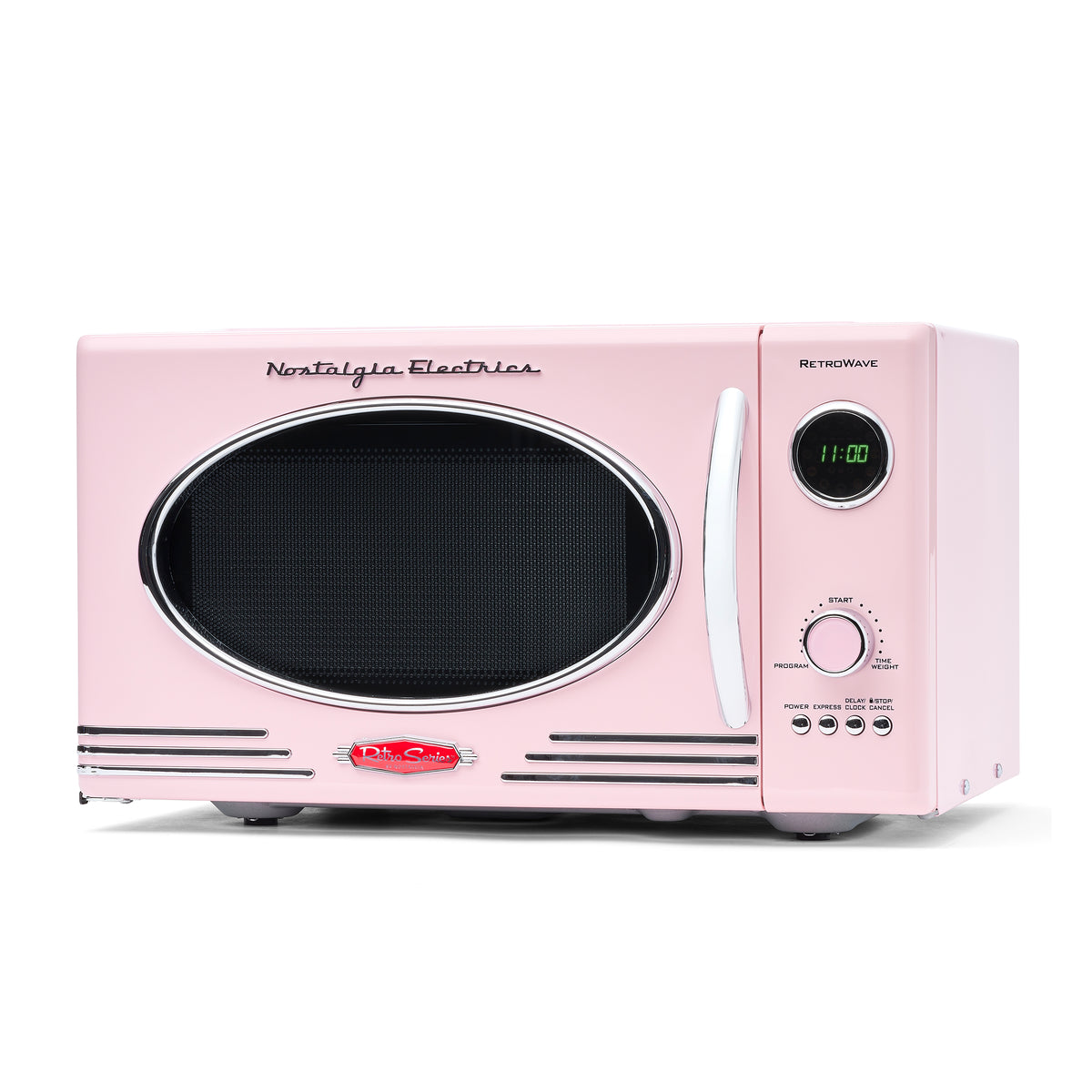 0.9 Cu. Ft. 800-Watt Retro Microwave Oven, Pink — Nostalgia Products