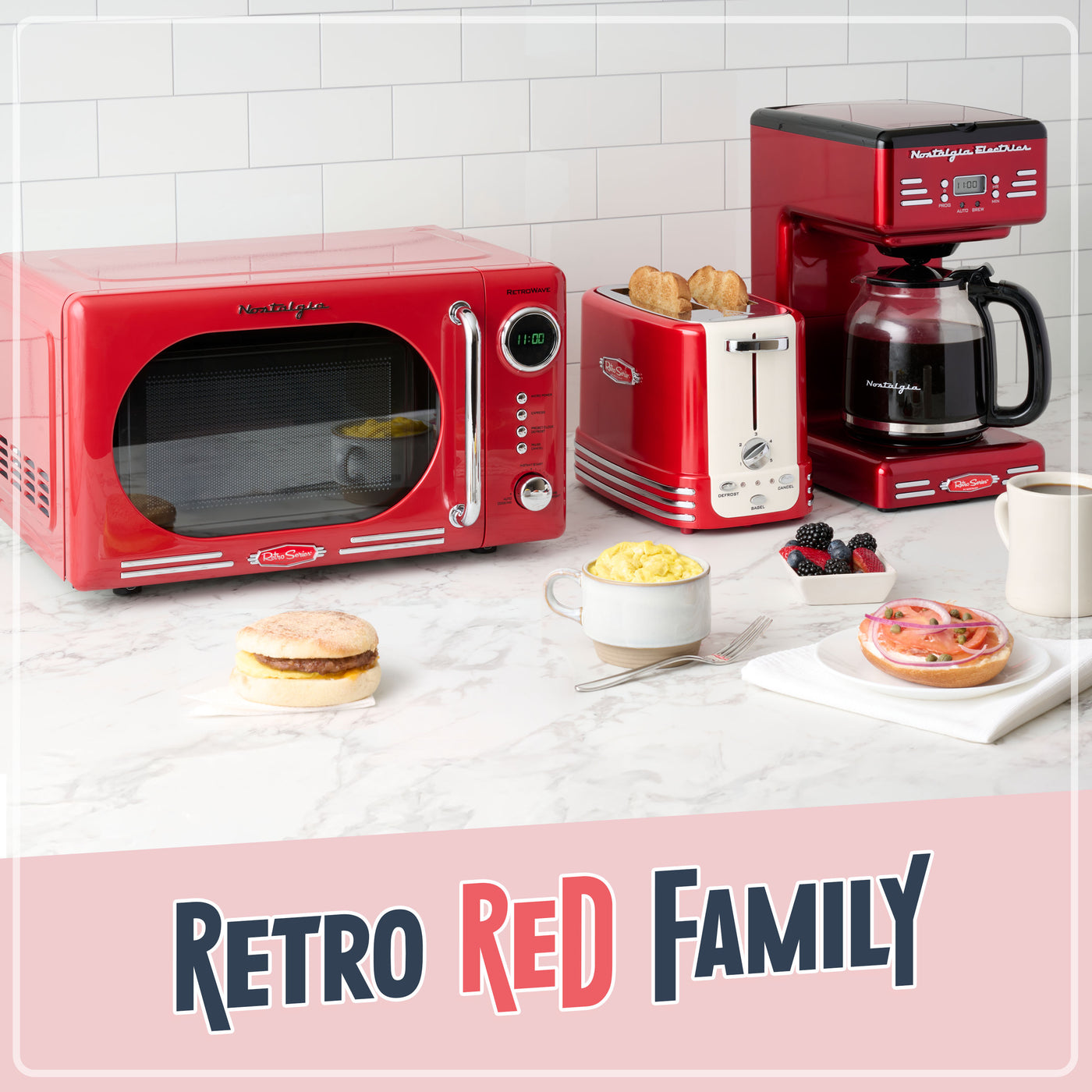 Retro Wide 2-Slice Toaster, Red — Nostalgia Products