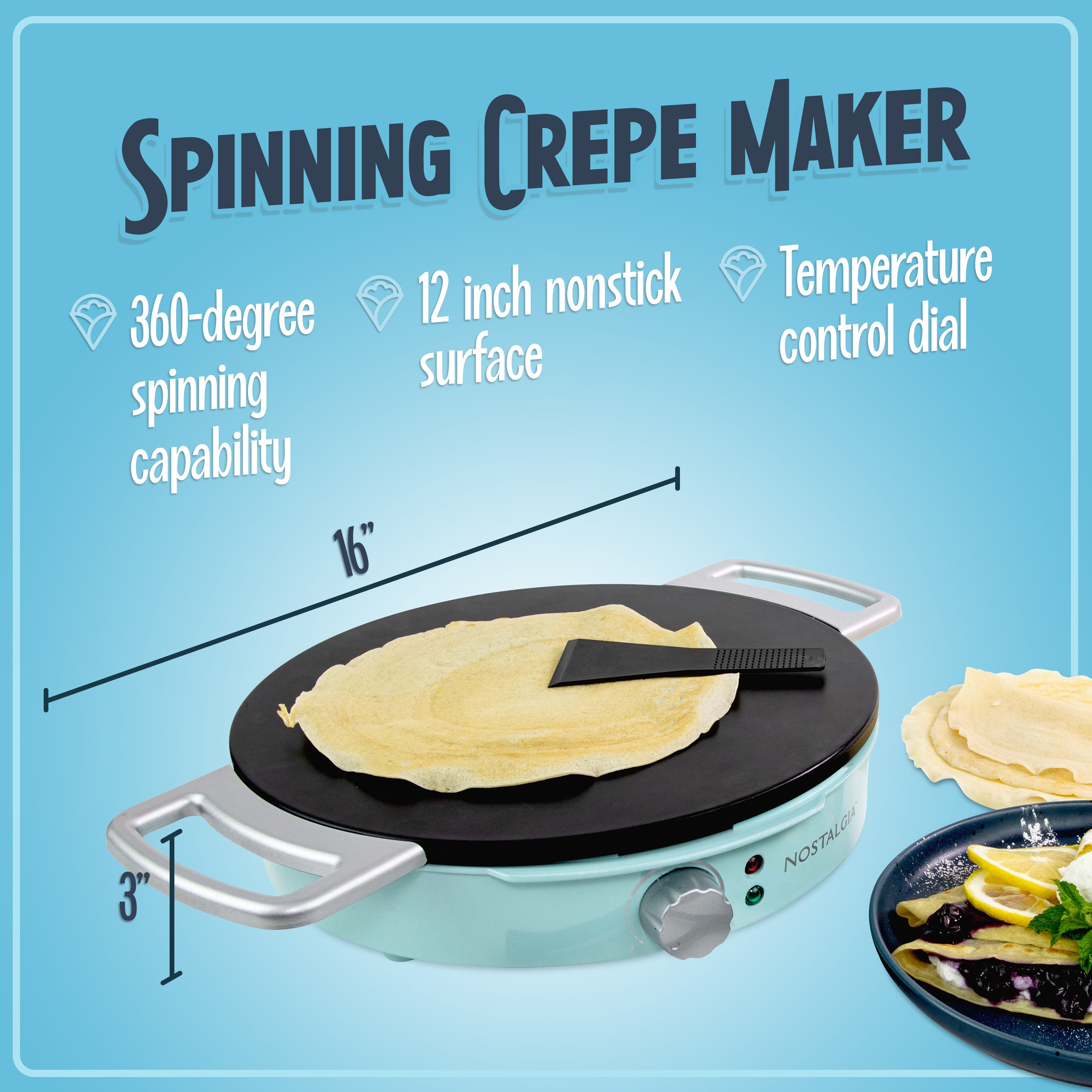 Crepe Art Spinning Crepe Maker — Nostalgia Products