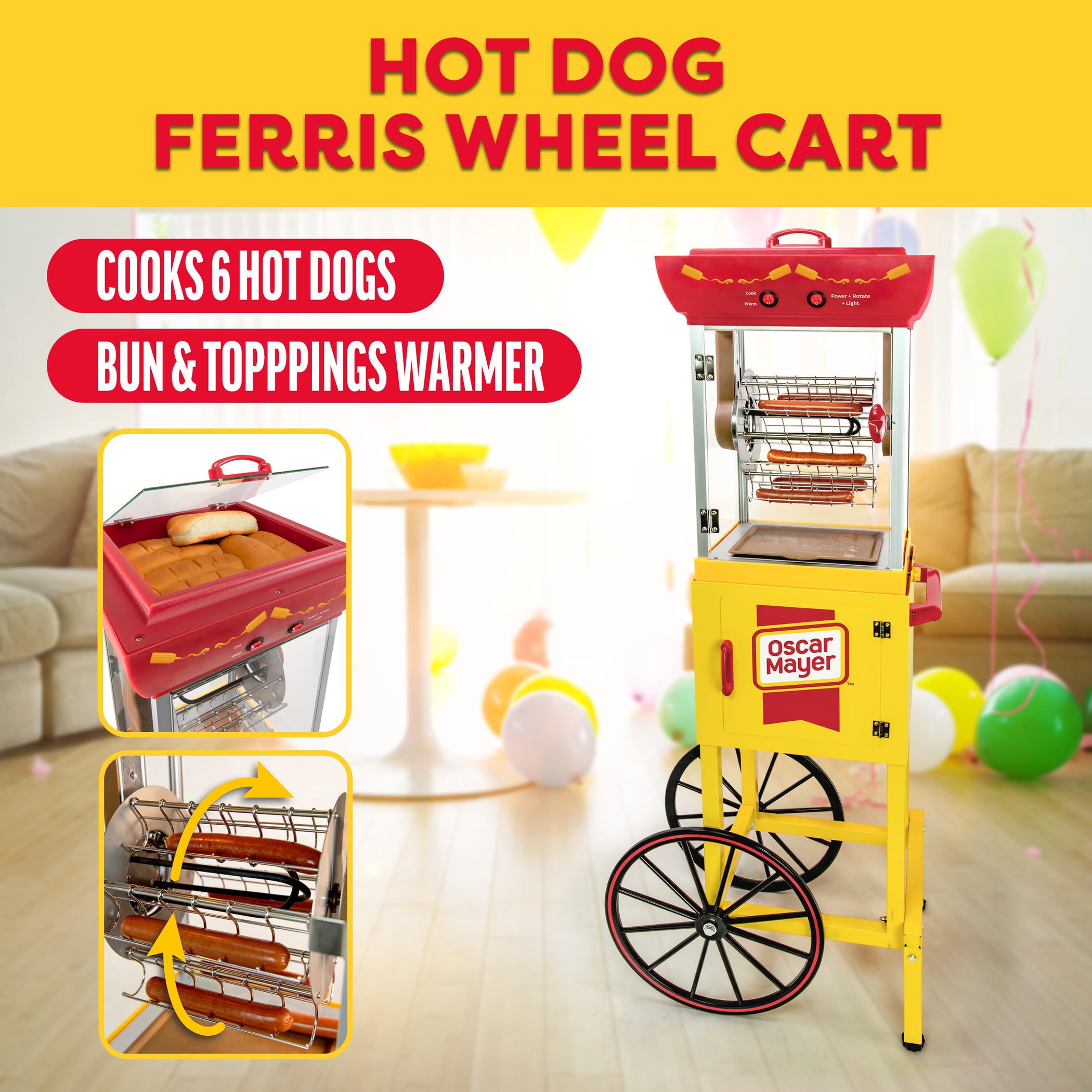 Oscar Mayer Hot Dog Ferris Wheel Cart — Nostalgia Products