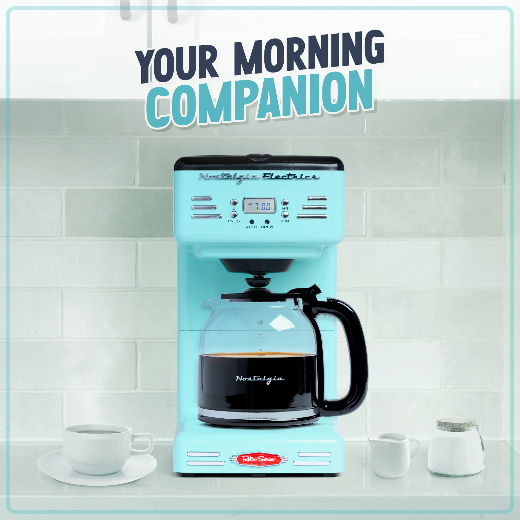 Nostalgia Retro 12-Cup Coffee Maker, Aqua — Nostalgia Products