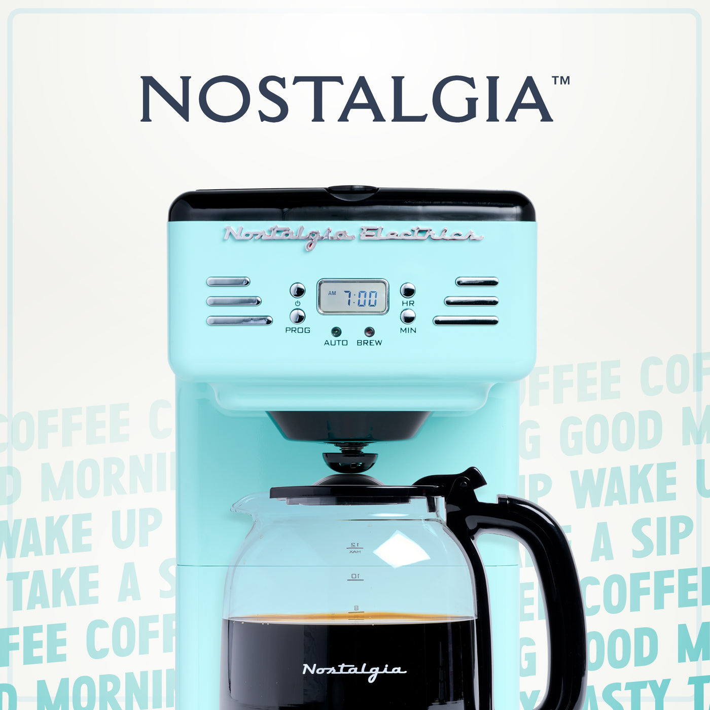 Nostalgia Retro 12-Cup Coffee Maker, Aqua — Nostalgia Products