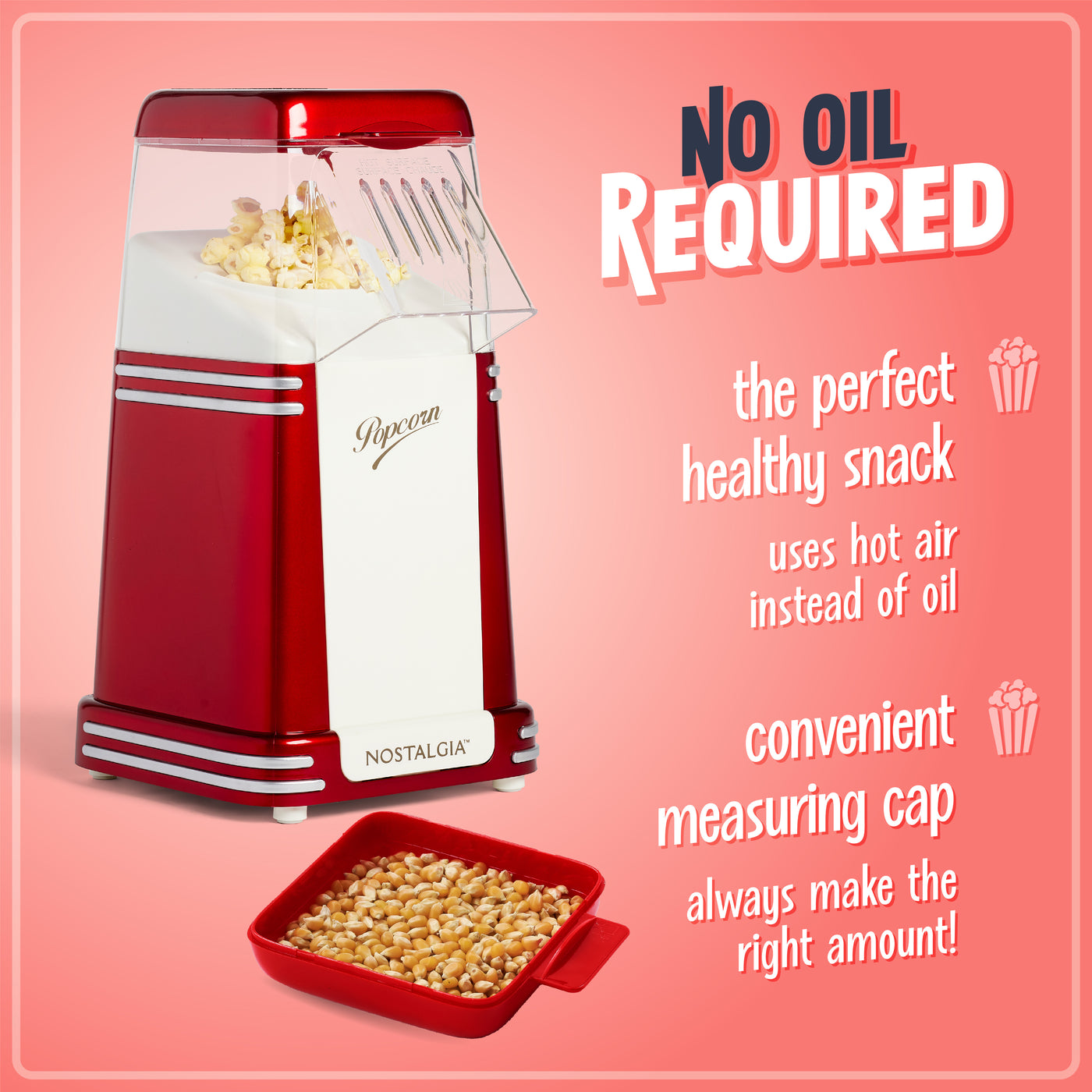 Nostalgia Retro 8-Cup Hot Air Popcorn Maker — Nostalgia Products
