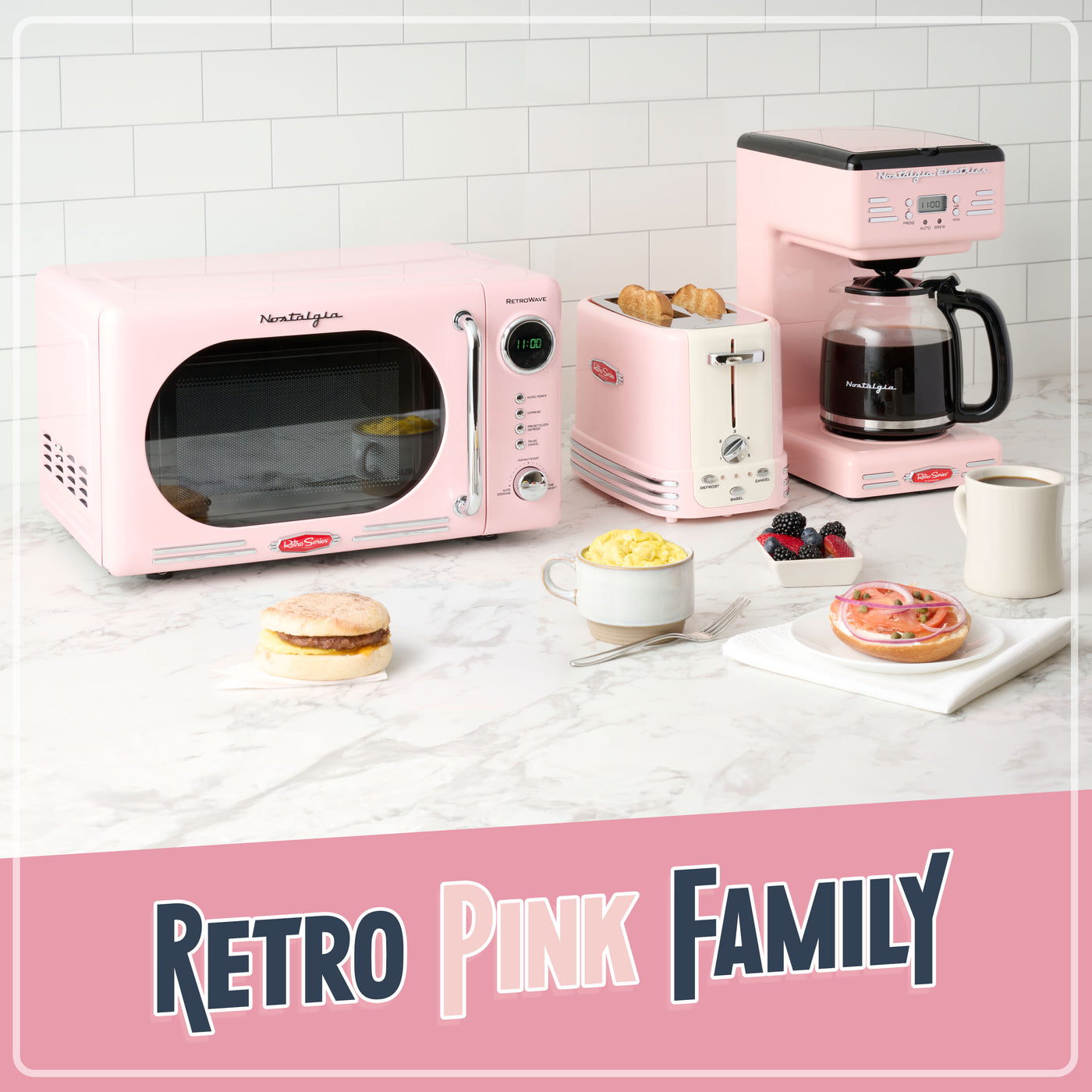 Retro 2-Slice Toaster, Pink — Nostalgia Products