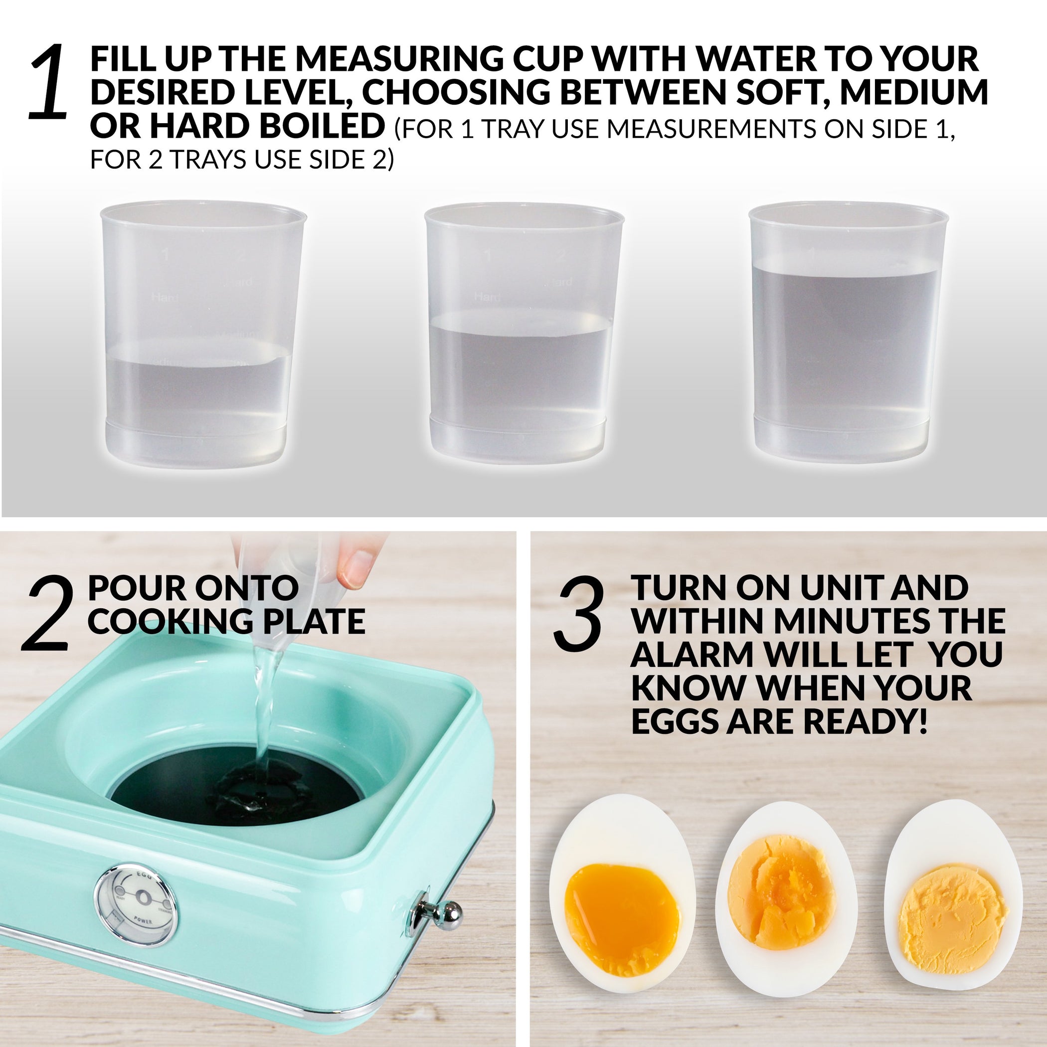 Classic Retro 14-Capacity Egg Cooker, Aqua — Nostalgia Products