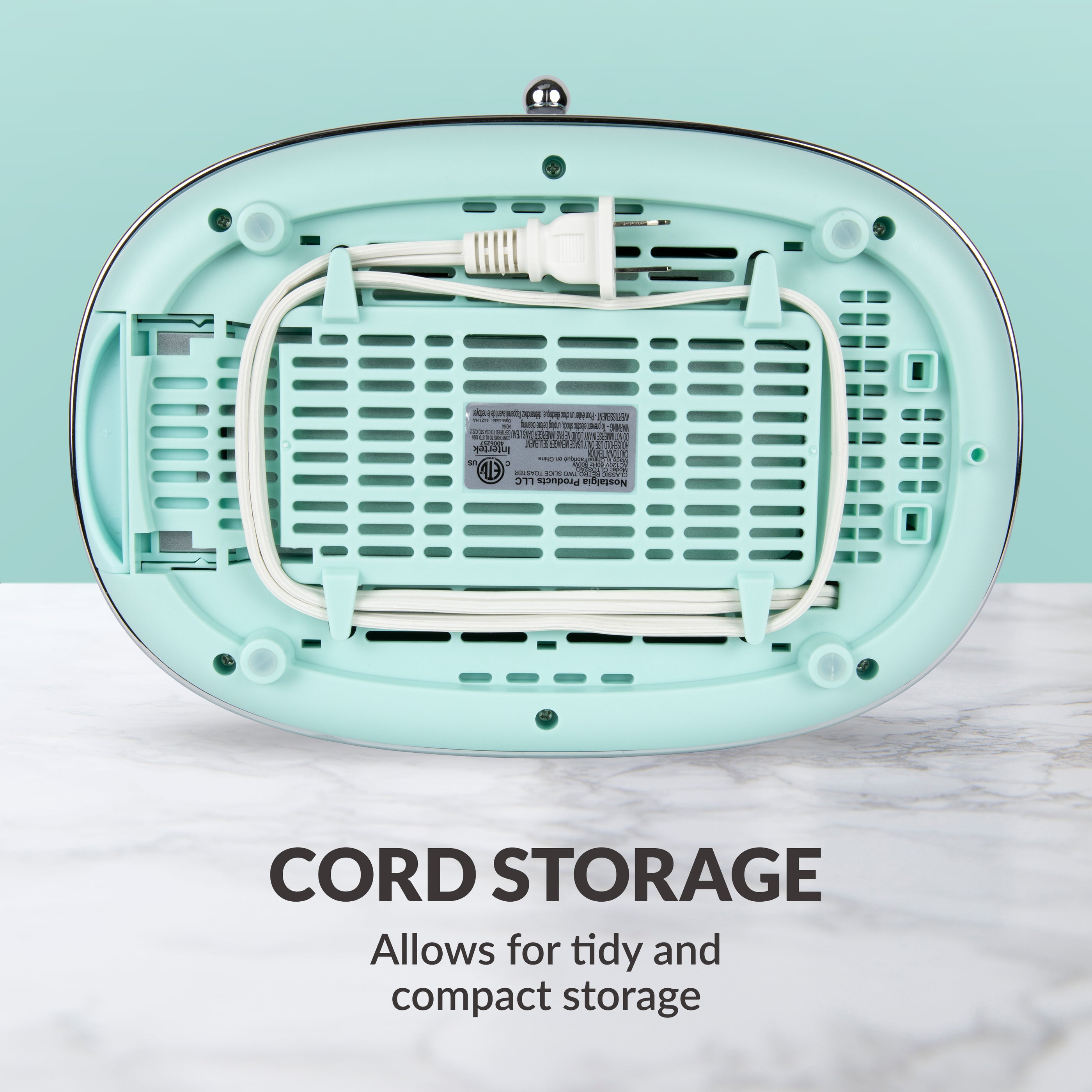 Classic Retro 2-Slice Toaster, Aqua — Nostalgia Products