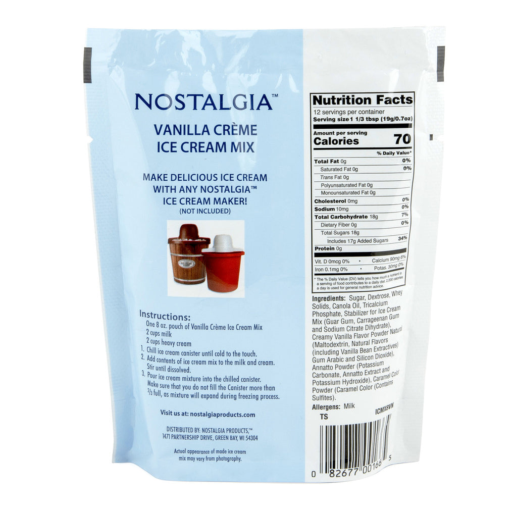 2-Quart Homemade Ice Cream Starter Mix (8-Pack) — Nostalgia Products