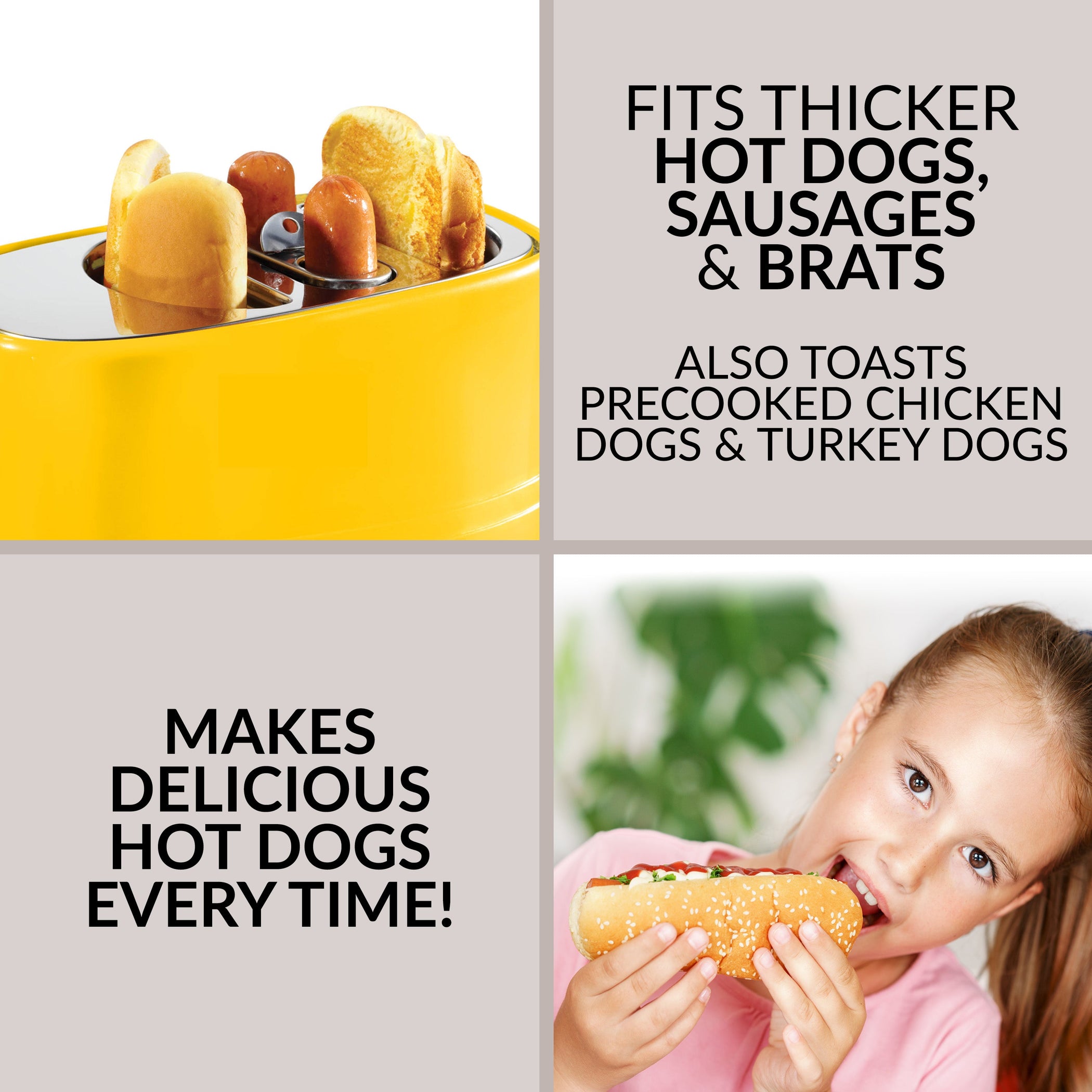 Oscar Mayer 2 Slot Hot Dog and Bun Toaster with Mini Tongs — Nostalgia ...