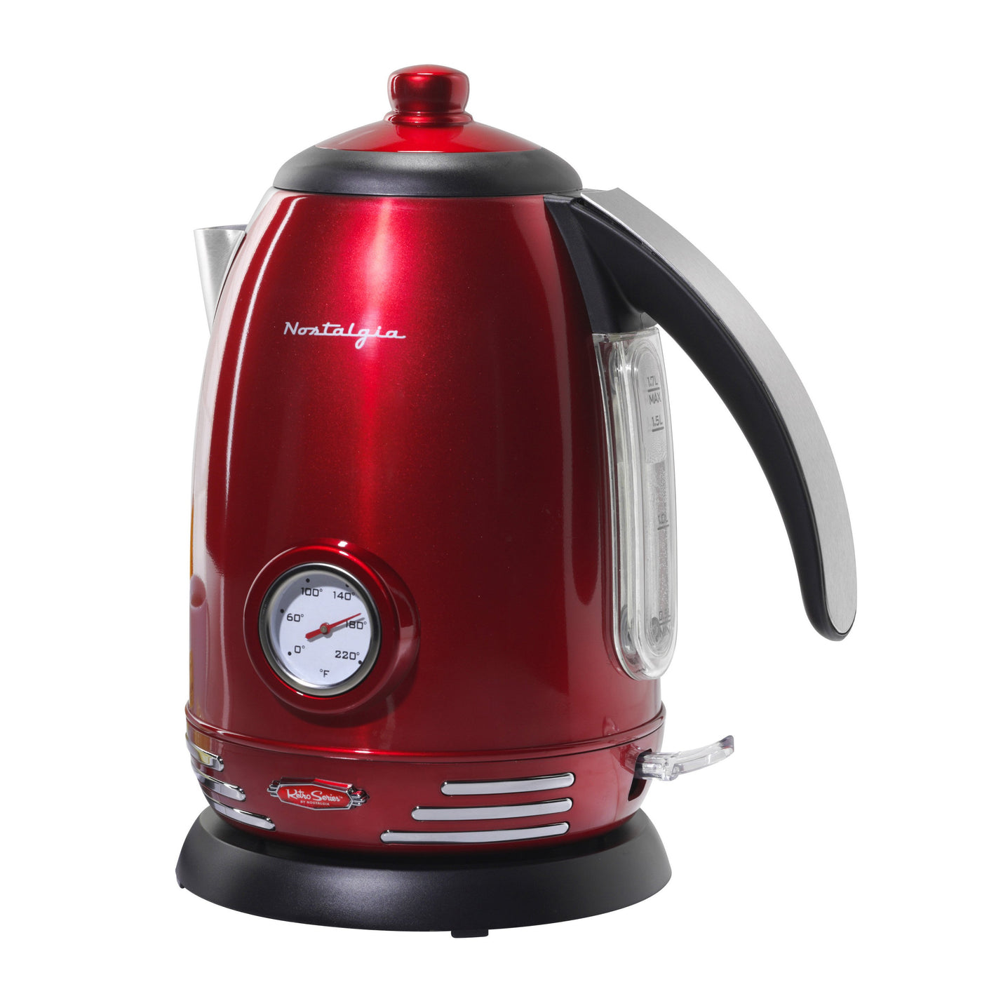 Retro 1.7-Liter Electric Water Kettle, Retro Red — Nostalgia Products